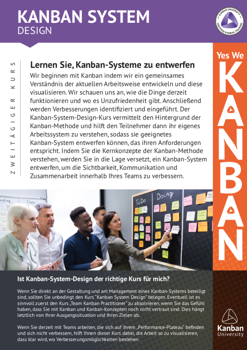 (KSD) Kanban System Design – German | Kanban University